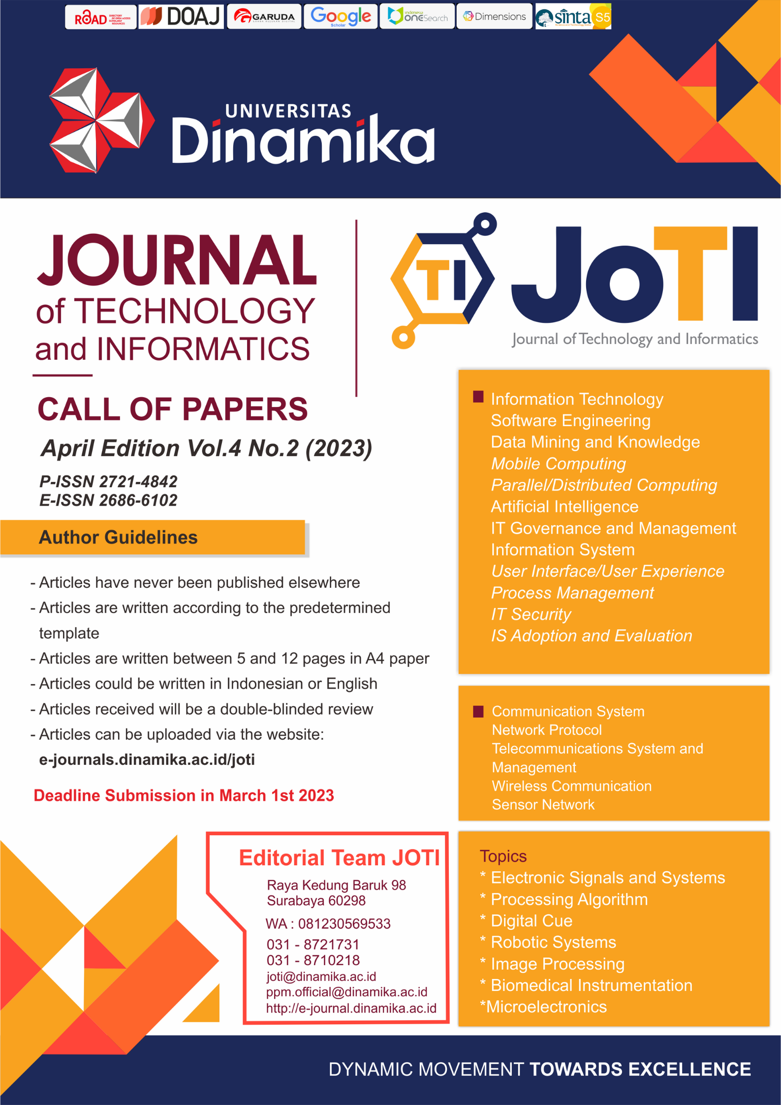 Journal of Technology and Informatics (JoTI)